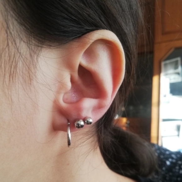 #EarringGame | Jewelry | New Silver Pearl Hoop Variety Pack | Poshmark